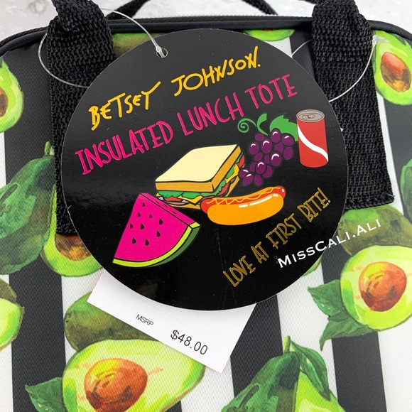 Betsey Johnson | Bags | Betsey Johnson Avocado Lunch Cooler Tote Bag ...